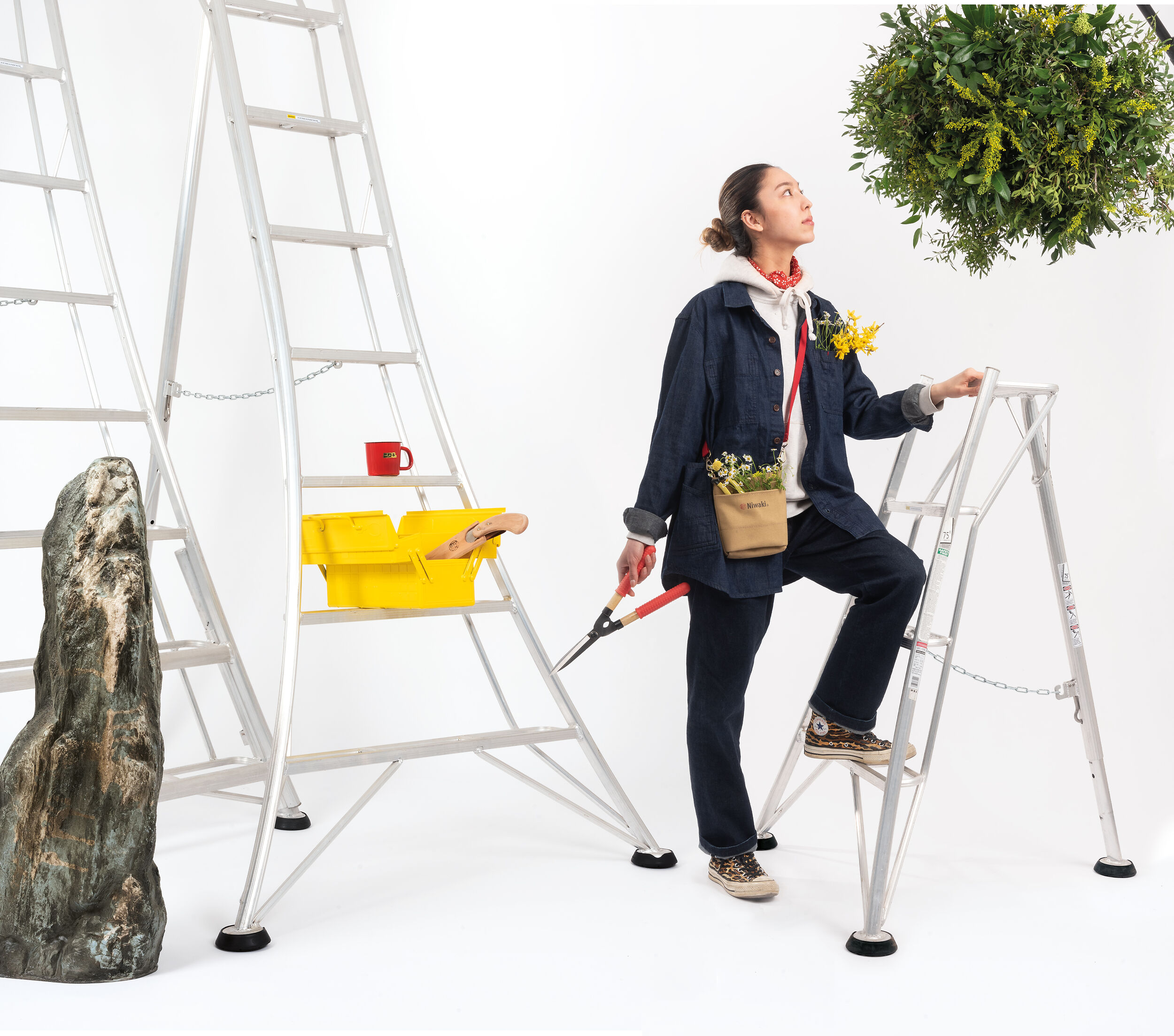 Niwaki Tripod Ladders and Garden Shears