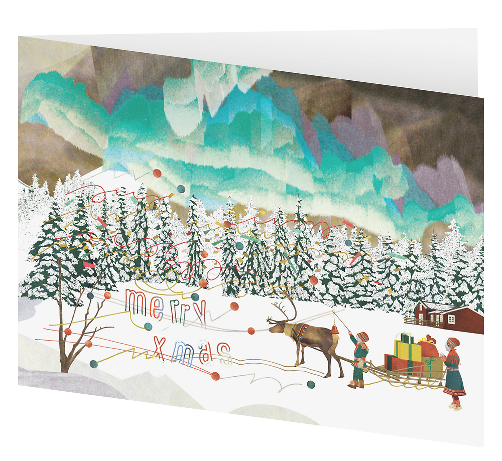 Northern Lights Niwaki Christmas Card