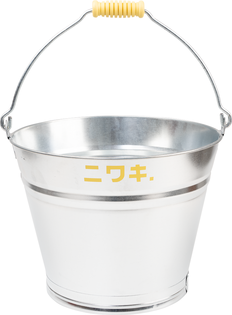 Japanese Galvanised Steel Buckets from Niwaki