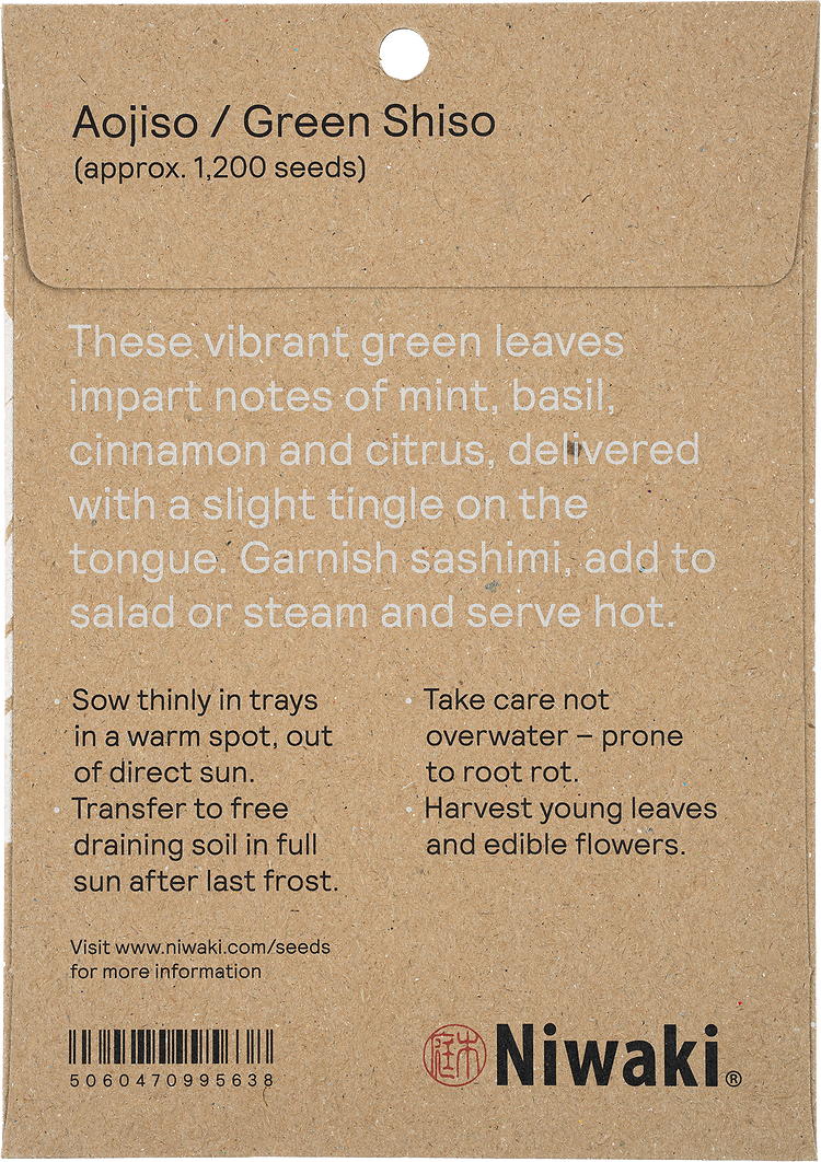 Green Shiso Seeds (Green Perilla and Aojiso) from Niwaki