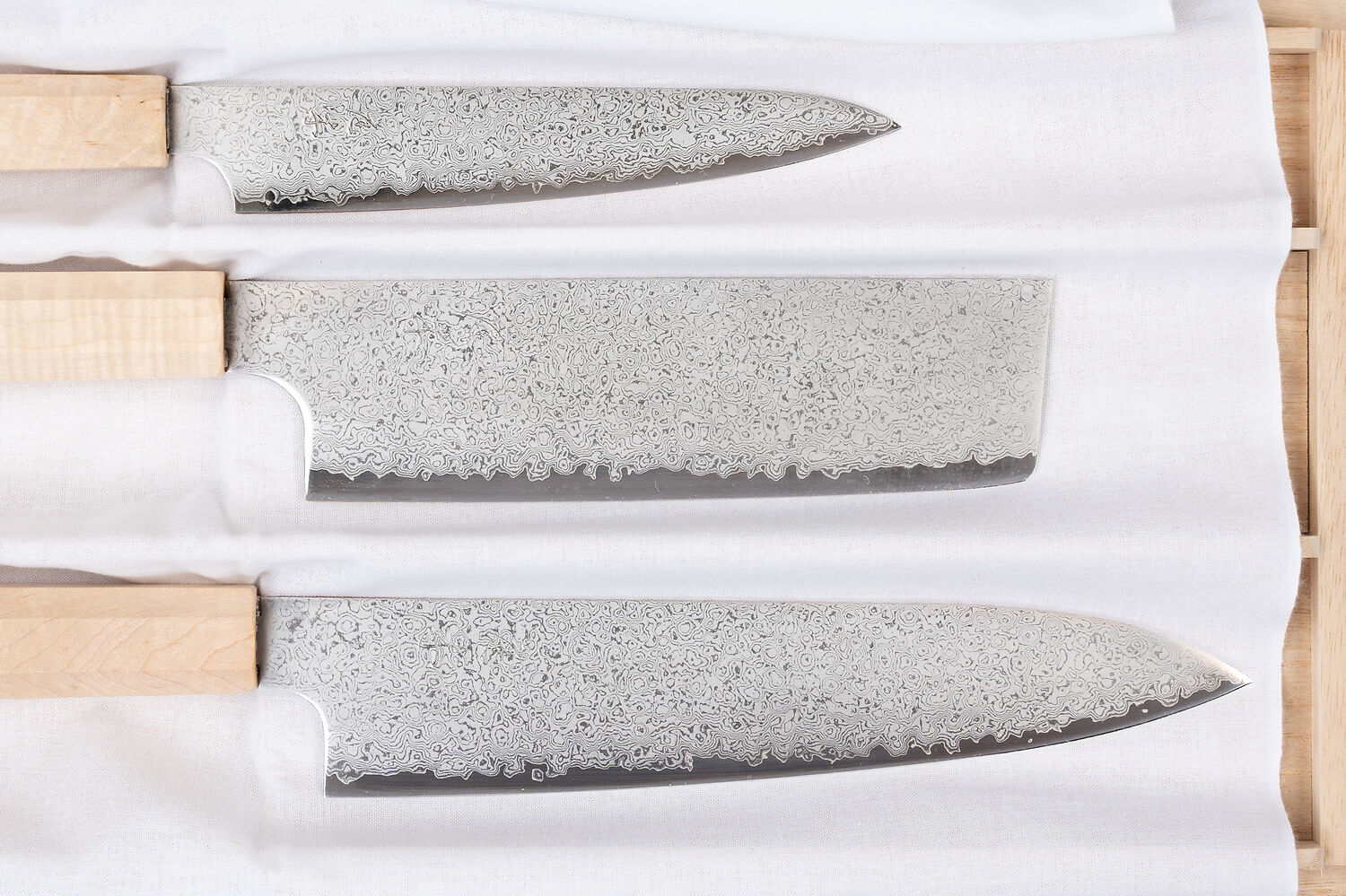 Niwaki Hamon Damascus Knife Set