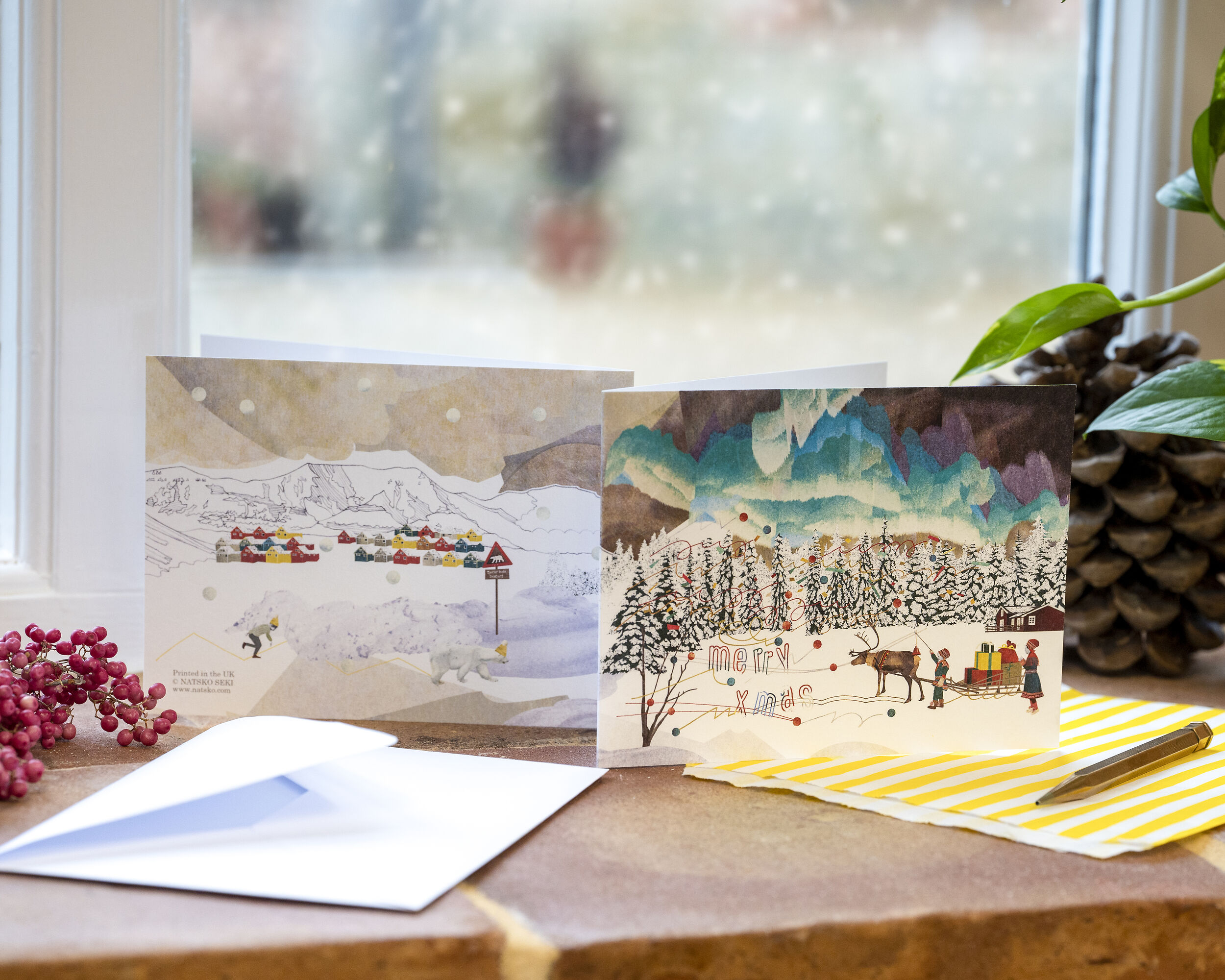 Northern Lights Niwaki Christmas Card